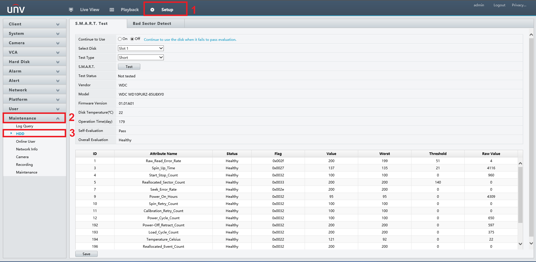 Aprende como realizar un test de Discos Duros con equipos de UNV ...