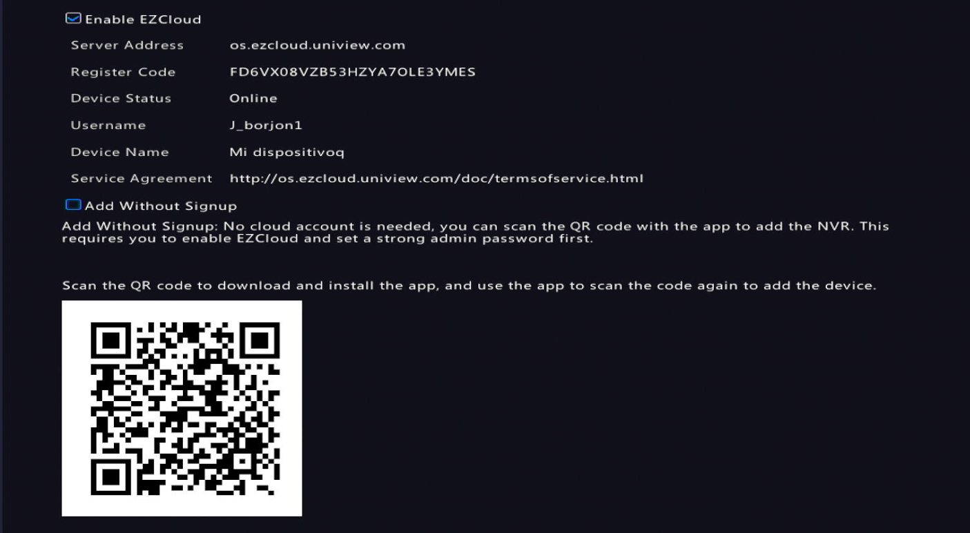 Como agregar un equipo UNV a la aplicación móvil EZ View con cuenta ...