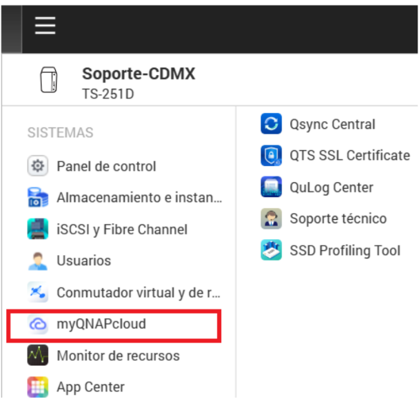 Cómo configurar mi cuenta myQNAPcloud en un NAS de QNAP – Centro de Ayuda Tecnosinergia ...