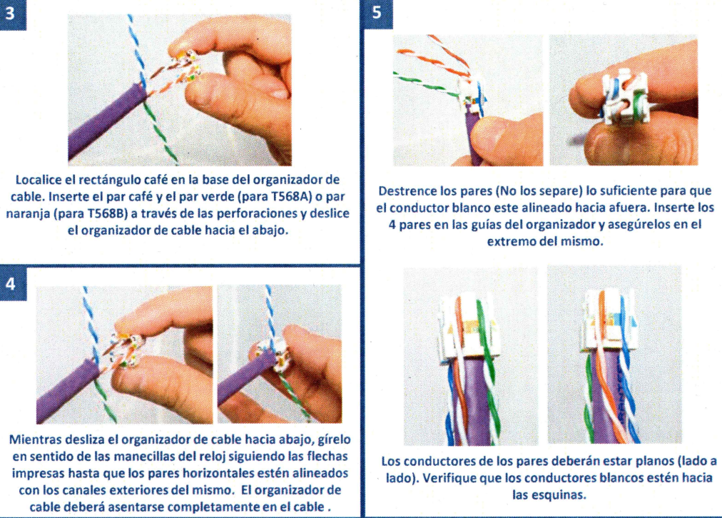 Guía de instalación para conectores RJ-45 REVConnect (Jack o plug ...