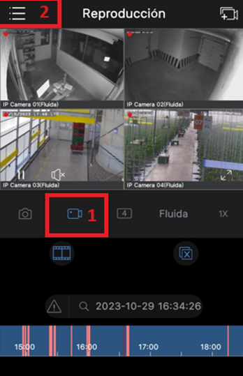 ¿Cuál es el proceso para realizar una grabación manual a través de la aplicación EzView ...
