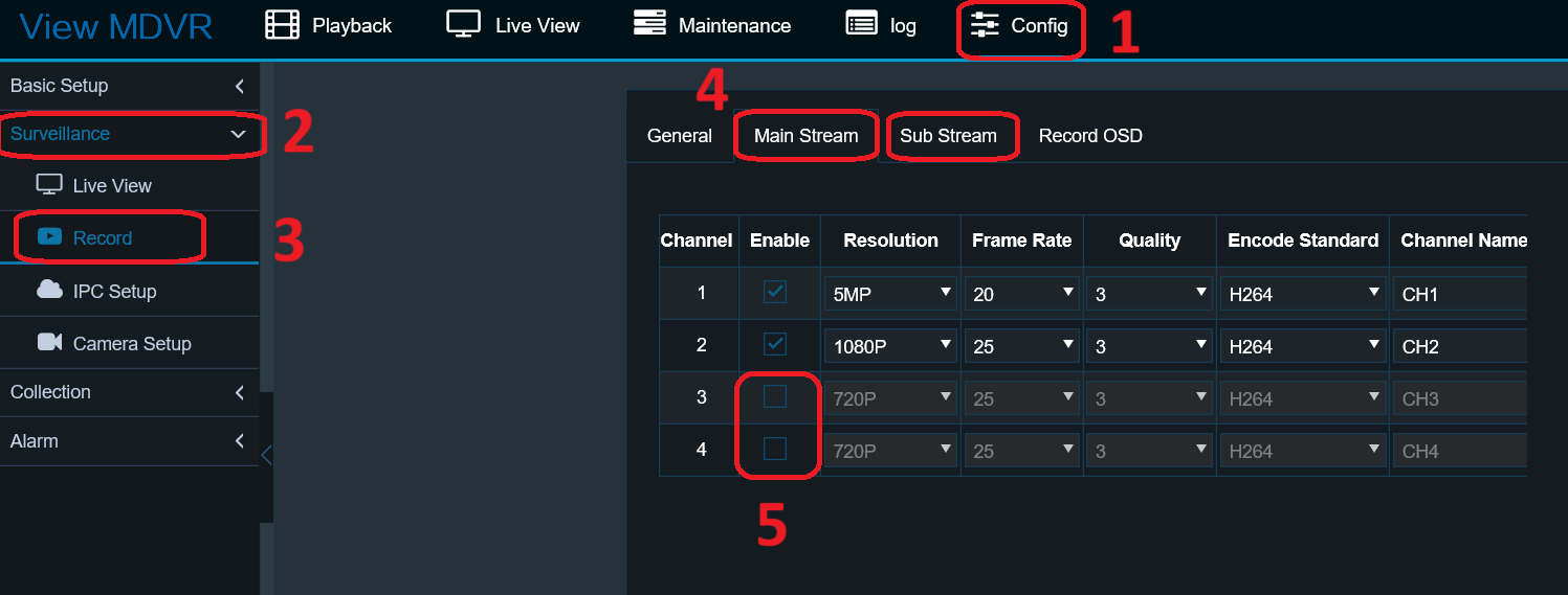 Habilita canales adicionales en la Dashcam de Meriva Streamax ADPLUS 2. ...