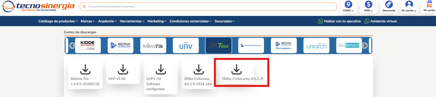 ¿Dónde puedo descargar la última versión de ZKBio CVSecurity? – Centro ...
