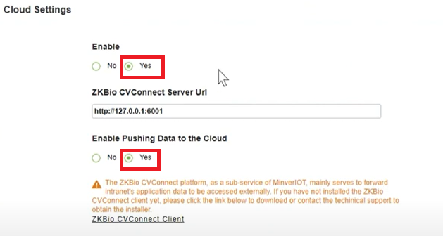 Configuración básica de ZKBio CVConnect – Centro de Ayuda Tecnosinergia ...