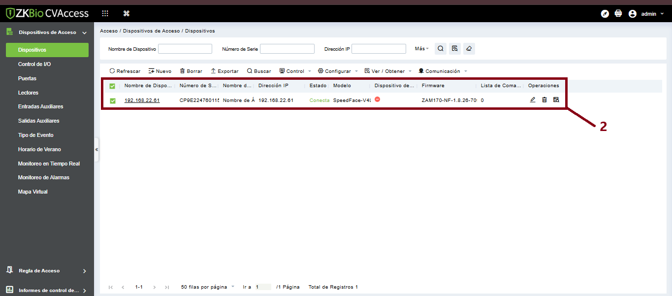 Cómo obtener información de dispositivos agregados a ZKBio CV Access – Centro de Ayuda ...