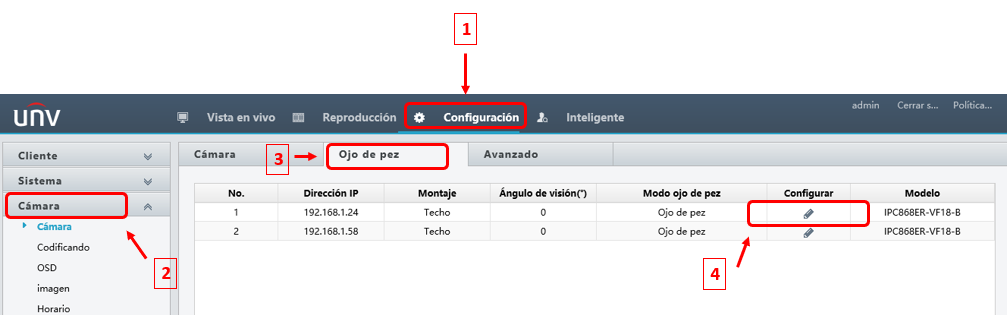 ¿Sabes como configurar el dewarping en cámaras Fisheye UNV? – Centro de ...