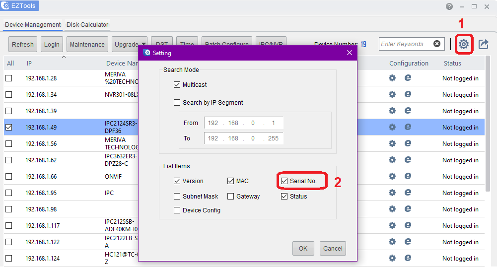 ¿Cómo obtener el número de serie de una cámara IP de UNV por medio de EZTools? – Centro de Ayuda ...