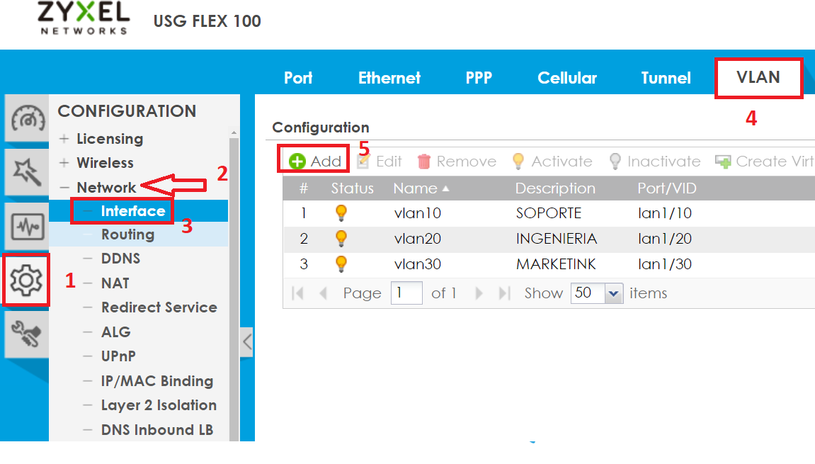 ¿Cómo crear VLAN en nuestro firewall USG FLEX de ZYXEL? – Centro de ...