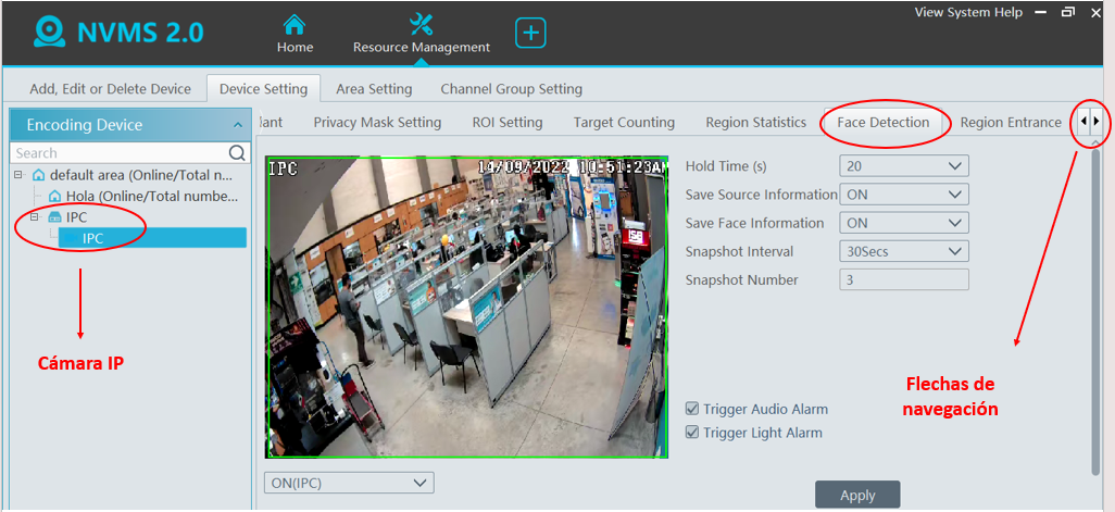 ¿Como ver la detección de rostro en el monitoreo en tiempo real del ...